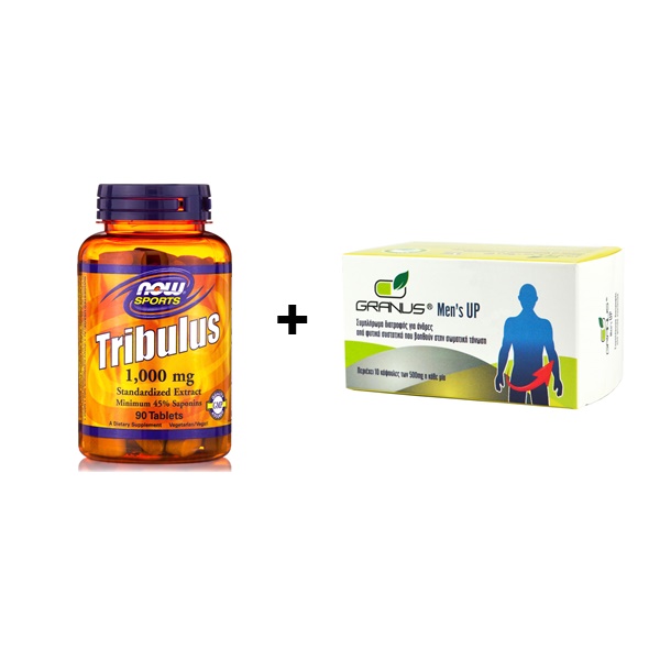 Granus Men's Up 10cpc/500mg & Now Foods Tribulus 1000mg - feelhealthy.gr
