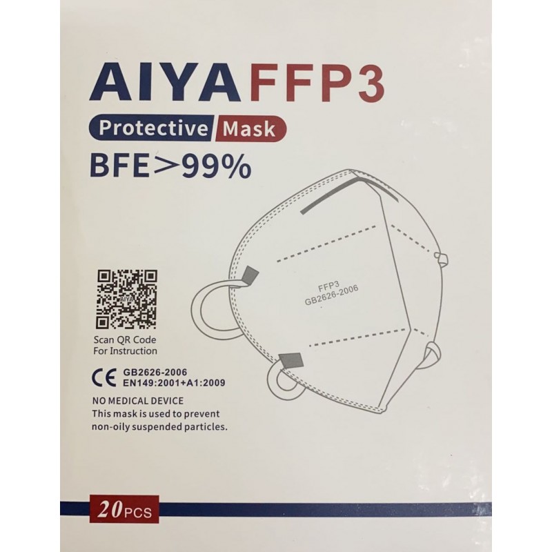 AIYA Filtering Half Mask Μάσκα Προσώπου NR KN95 FFP3 Υψ - feelhealthy.gr