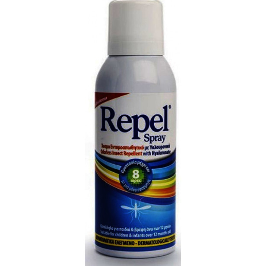 Uni-Pharma Repel Spray, Αντικουνουπικό Spray Άοσμο, 100ml - feelhealthy.gr